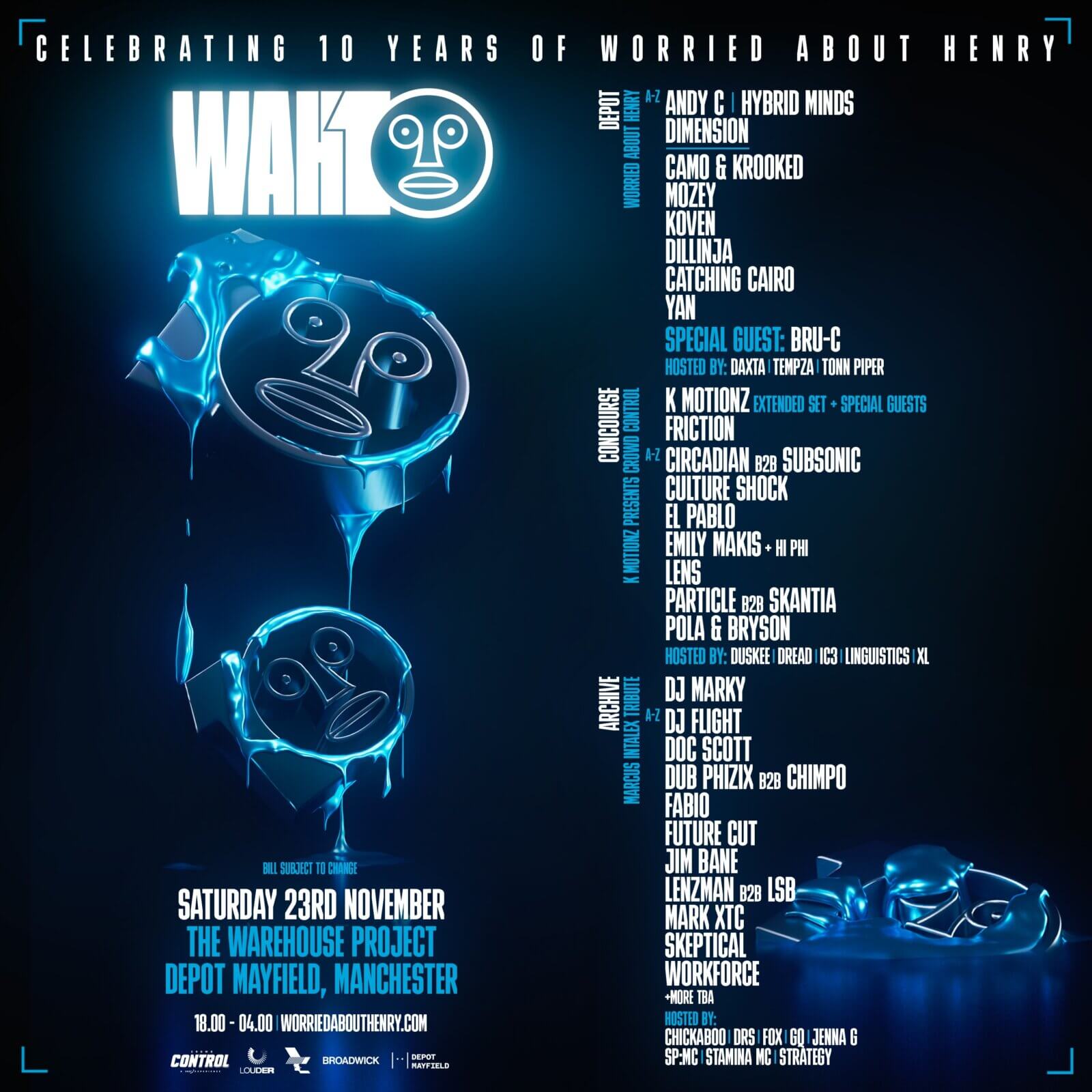 WORRIED ABOUT HENRY 10TH BIRTHDAY - The Warehouse Project